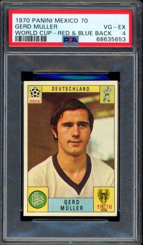 1970 GERD MULLER PANINI MEXICO WORLD CUP 70 RED AND BLUE BACK * RARE ...