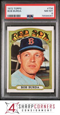 1972 TOPPS #734 BOB BURDA RED SOX PSA 8 | eBay