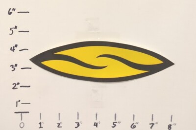 Vintage Smith Optics 7.5" Original Sticker Yellow Black Surf Skate Fish ...
