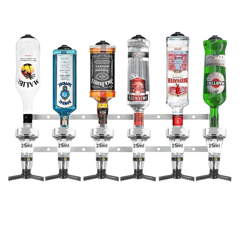 Bottle Stand Wall Mounted Pub Bar Optics Set Wine Beer Dispenser Spirit ...