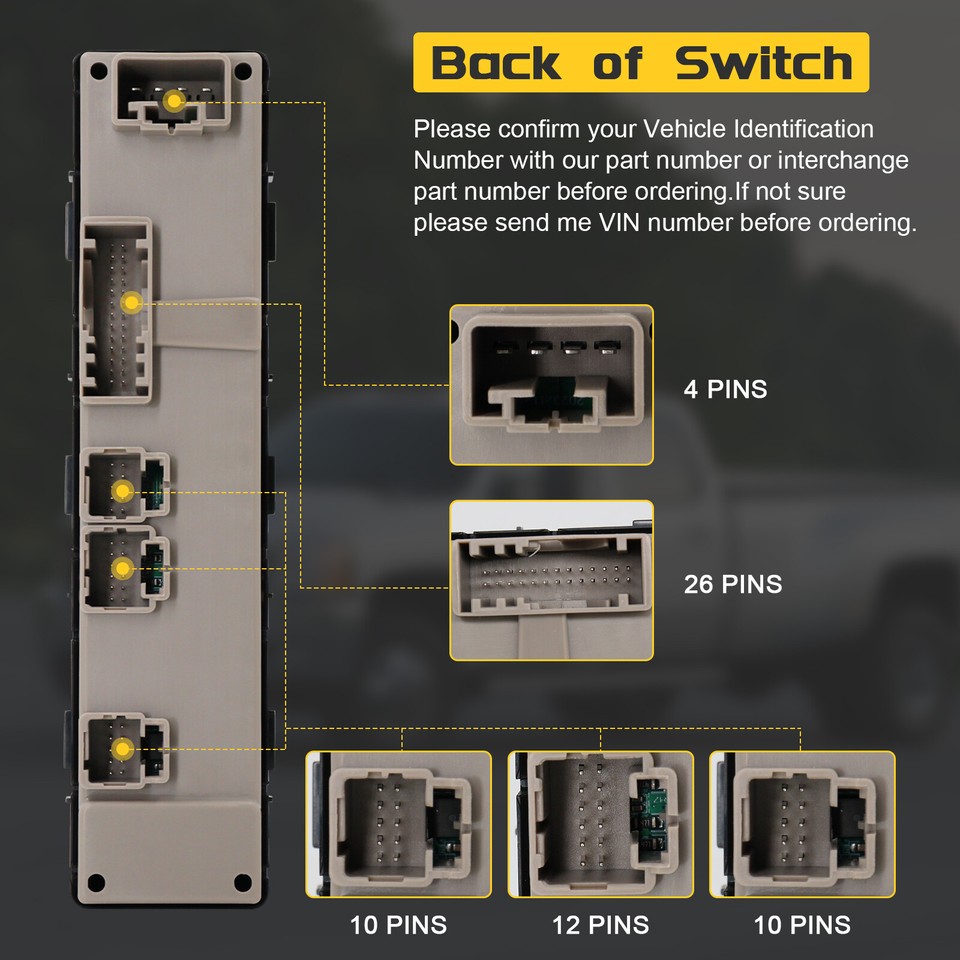 For Hummer H2 2003-2007 15883429 Master Power Driver Side Window ...