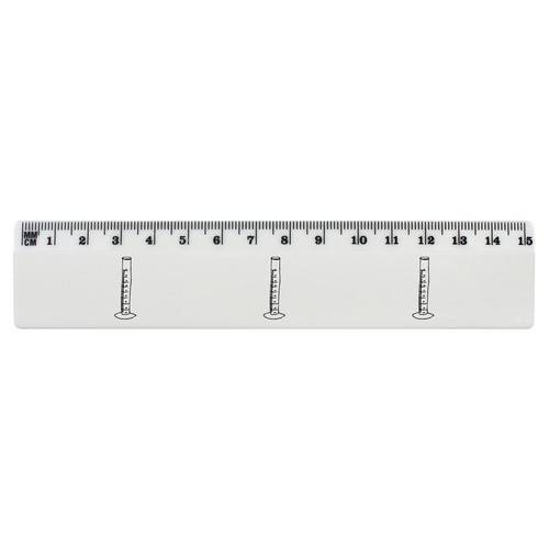 'Graduated Cylinder' White Plastic Ruler (RL009007) | eBay
