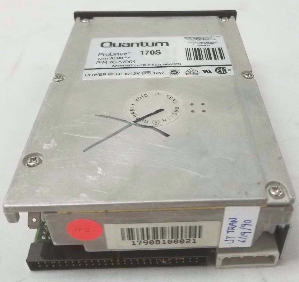 Quantum ProDrive 170S 170MB 3.5 50 Pin SCSI Internal Hard Drive 76 ...