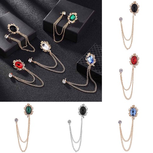 Business Suit Brooch Tassel Corsage Fashion Buckle Brooch Host Inlaid ...