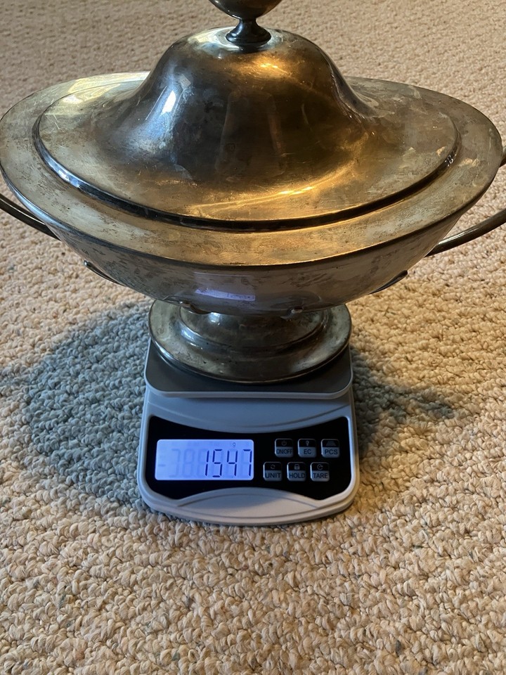 Antique Sterling Silver Soup Tureen Adolf Scott Birmingham 1934 1547 ...