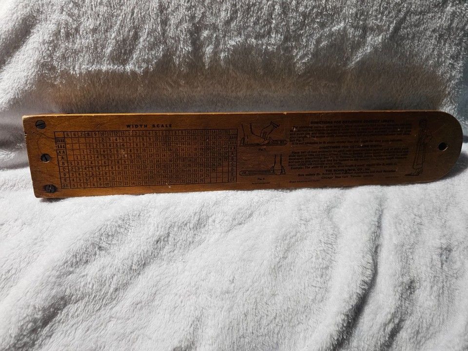 Vintage DR. Scholl's Foot Measure Shoes Size Indicator 17" X 3.5" USA ...