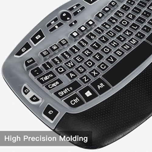 Keyboard Cover with Large Letters Compatible with Logitech Black Large ...