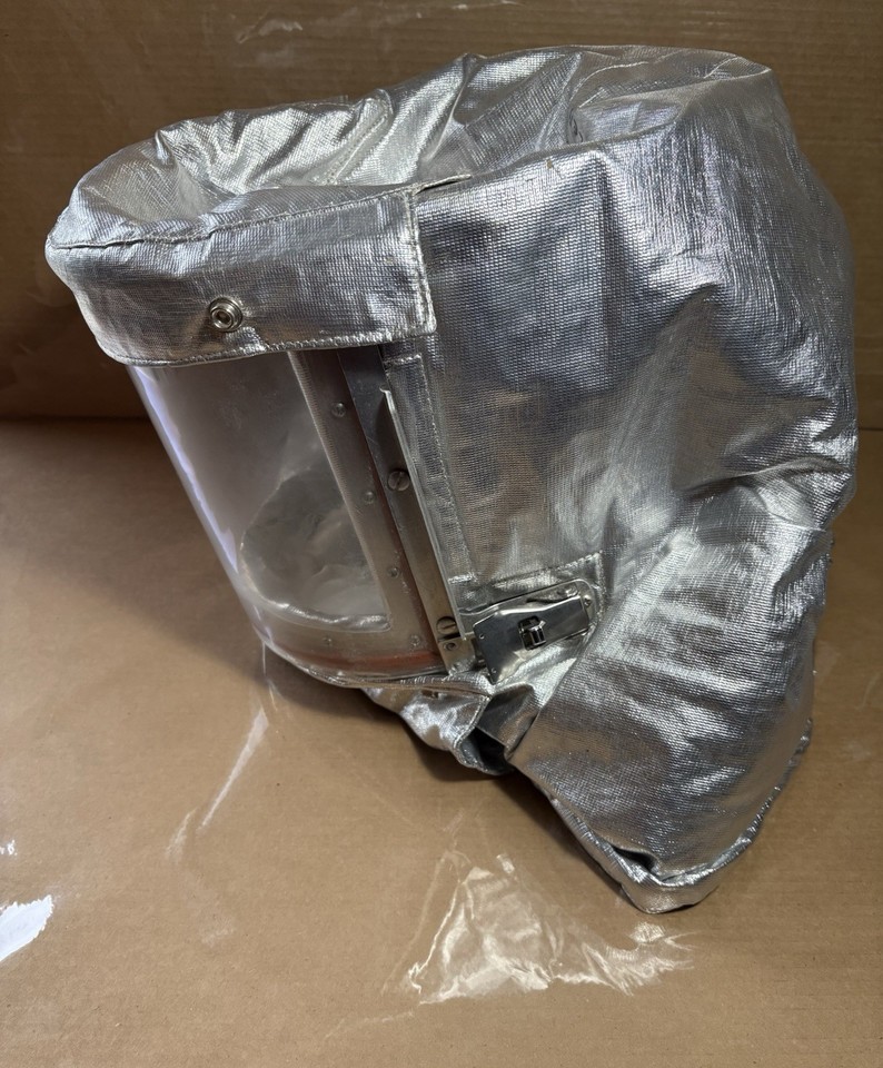 Vintage Fireman Hood Helmet Frame Aluminized Lite Industries Military ...