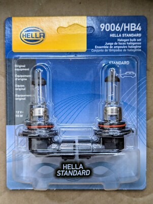 HELLA 9006 HB4 halogen bulb pair 12V 55W BRAND NEW *read* | eBay