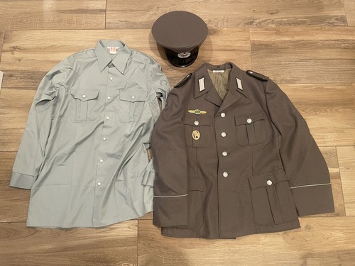 East German DDR NVA Conscript Service Dress Uniform Jacket, Shirt, And ...