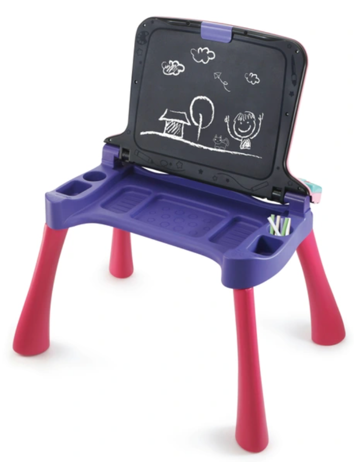 VTech Draw and Learn Activity Desk Pink - Kids Playset Learning Toys ...