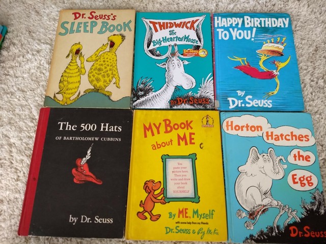 Lot of 6 Dr Seuss Hardcover Books-large size, nice selection, some ...