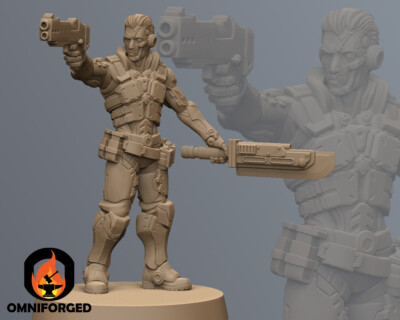 Cyberpunk Miniature Mini Adam Slasher PCPD Special Force Hunter ...