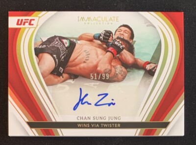 2023 Panini UFC Chan Sung Jung Immaculate Moments /99 Auto #MO-CSJ ...