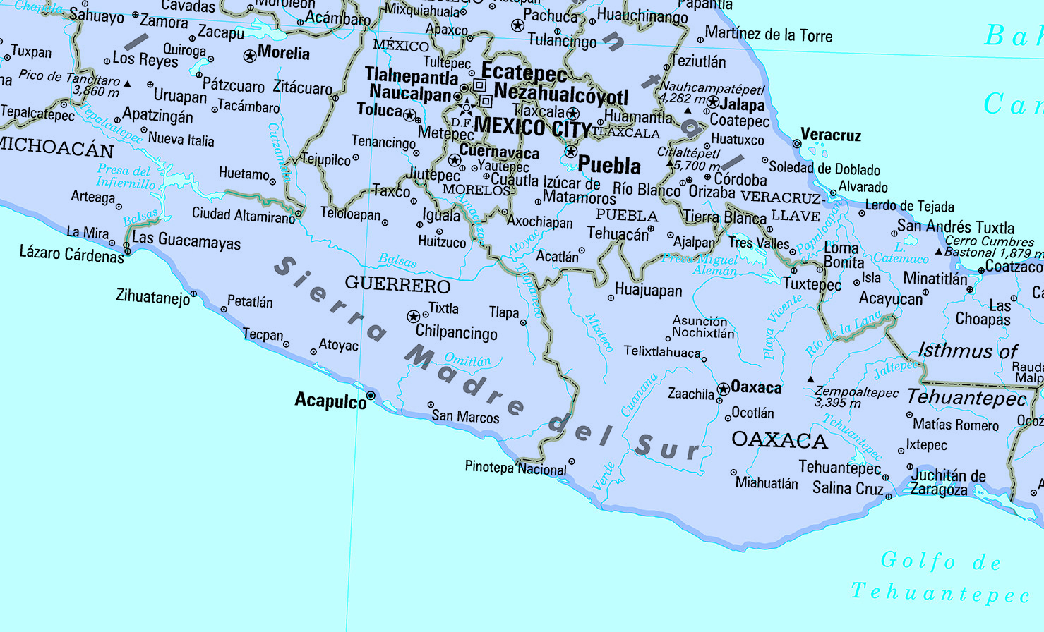 Cool Owl Maps Mexico, Central America & Caribbean Wall Map - Laminated ...