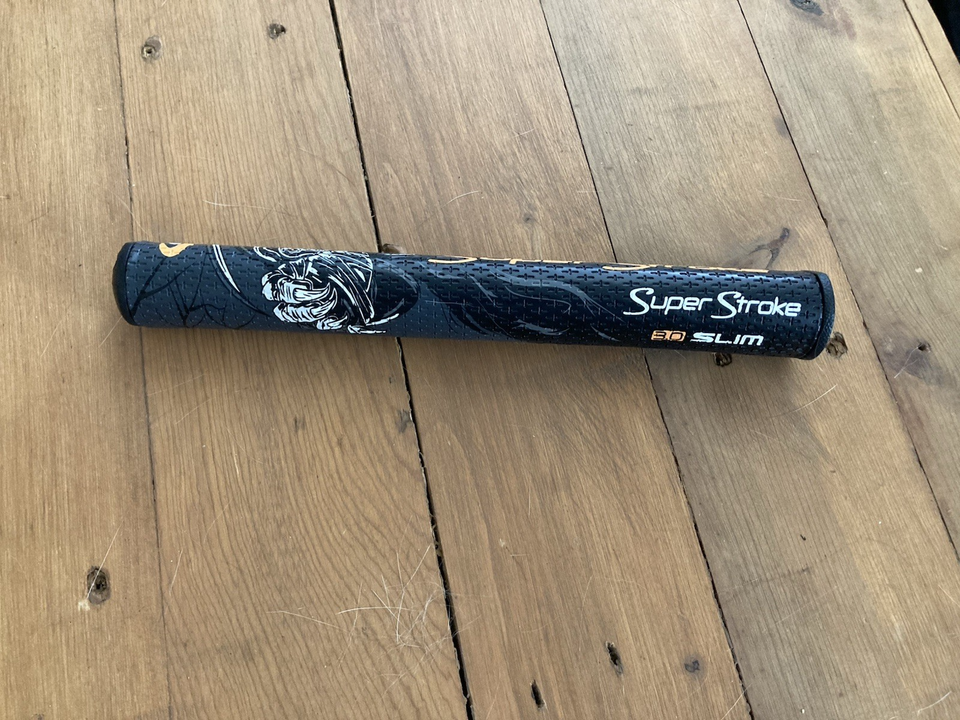 Super Stroke GRIM REAPER 3.0 Slim Golf Putter Grip ⛳ Black/Orange/White ...