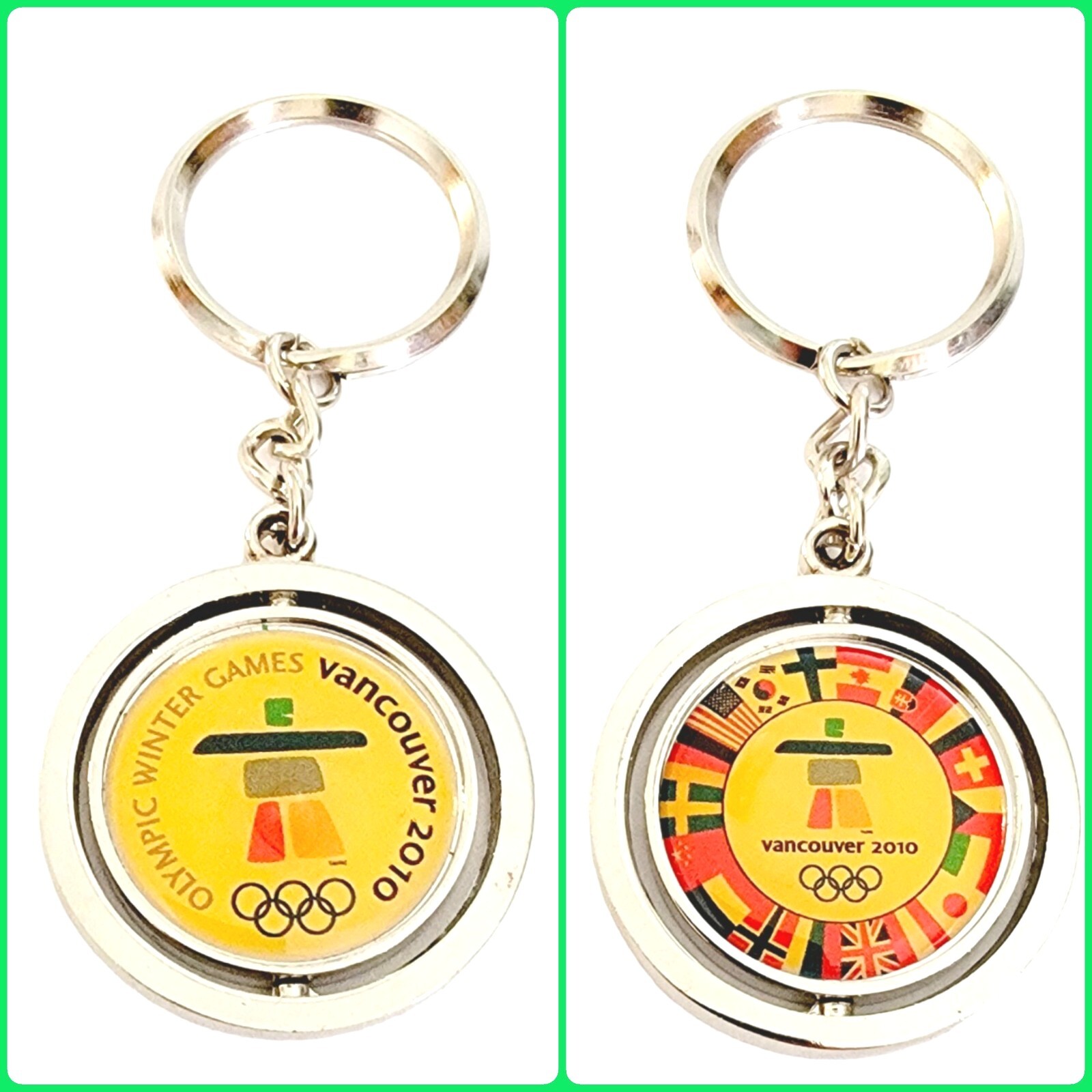 Vancouver 2010 Olympics Spinner Keychain Winter Games Souvenir Spin ...