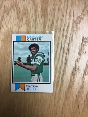 1973 Topps Football Richard Caster New York Jets Card #323 | eBay