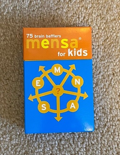 New Mensa for Kids 75 Brain Puzzle Educational Cards Gifted Travel ...