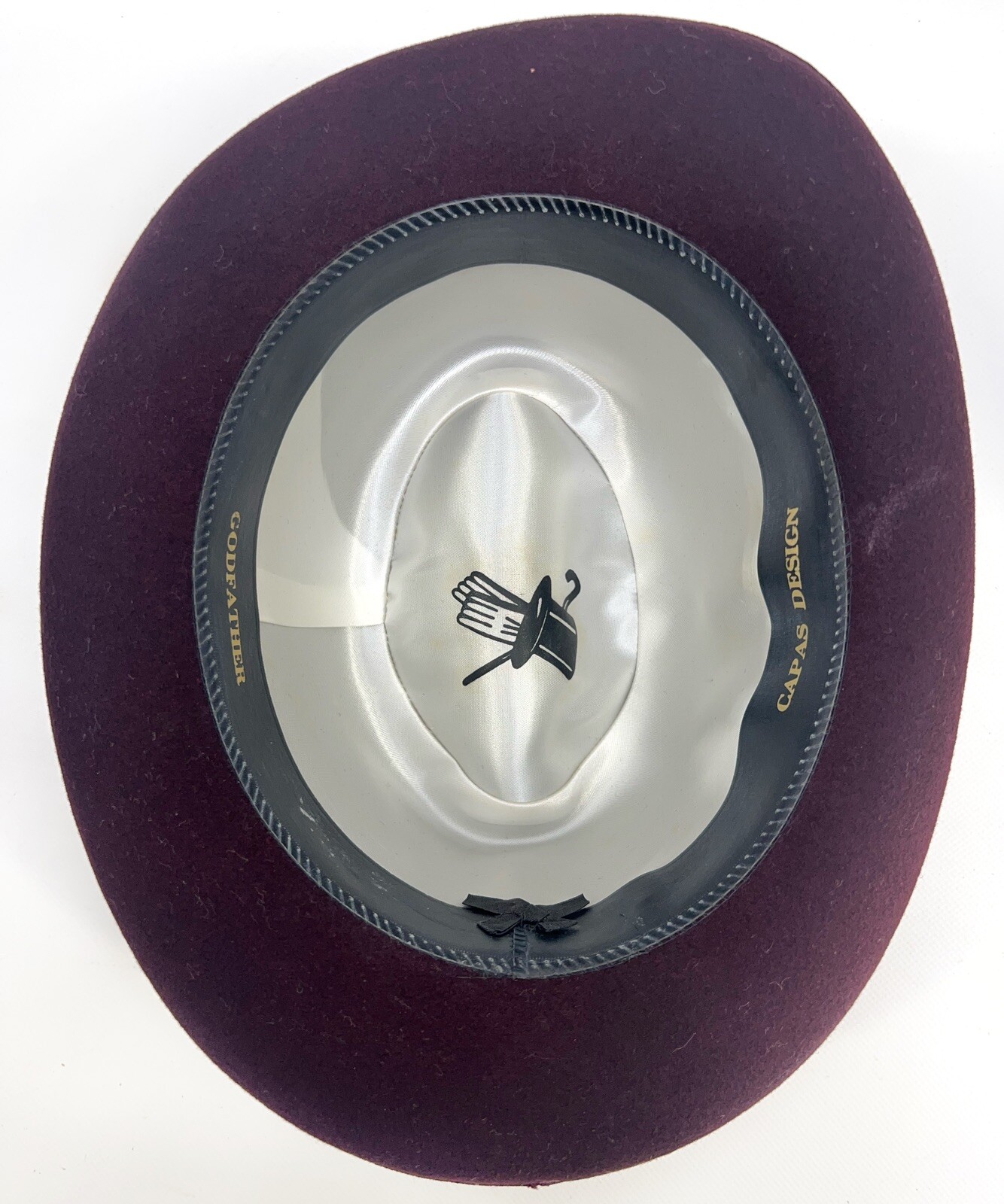 Capas Design Godfather Maroon Wool Felt Hat Size Medium Made in USA | eBay