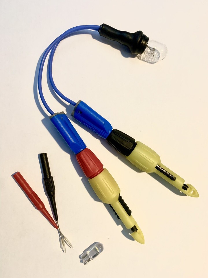 12v Circuit Tester test Light Lamp kit & cable piercing/back probes ...
