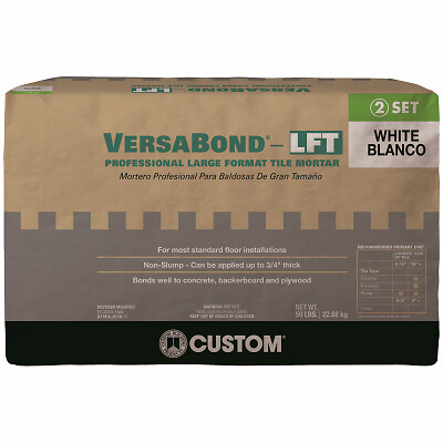 VersaBond Series Tile Mortar, White, Solid, 50 lb Bag | eBay