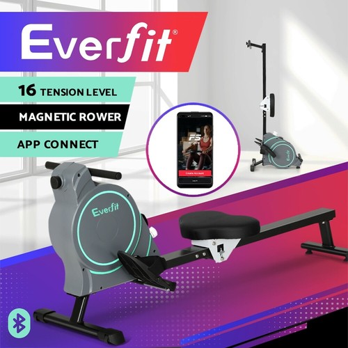 Everfit Magnetic Rowing Machine 16 Levels Rower With APP Cardio Workout ...