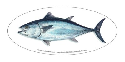 Blue Fin Tuna 6" Vinyl Fish decal free shipping | eBay