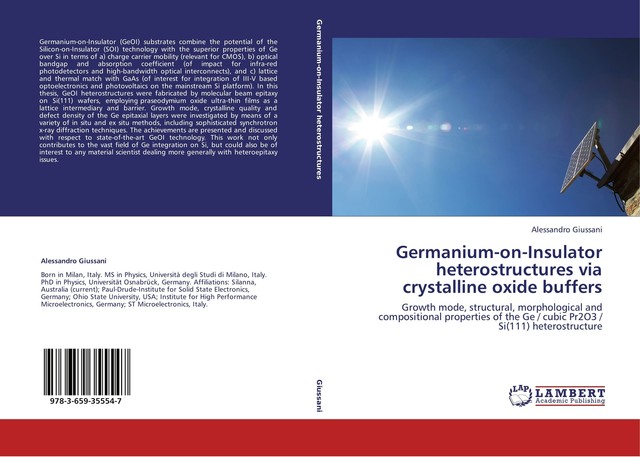 Germanium-On-Insulator Heterostructures Via Crystalline Oxide Buffers von Alessandro Giussani ...