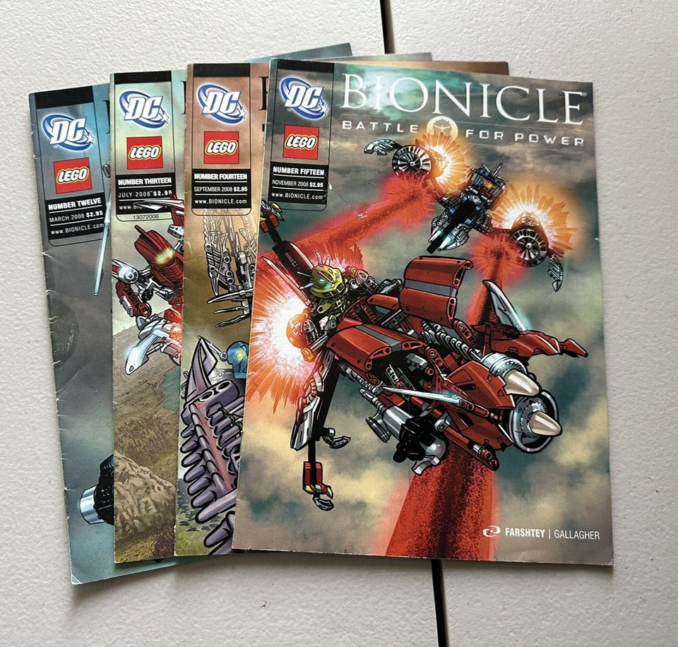 34 LEGO Bionicle DC Comic Books, 3 LEGO Club Magazines, Lego Hero ...