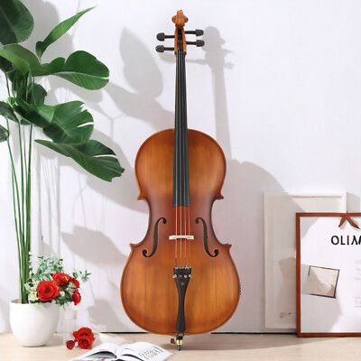 Vintage Matte Spruce Panel Full Size 4/4 Acoustic Cello Set ...