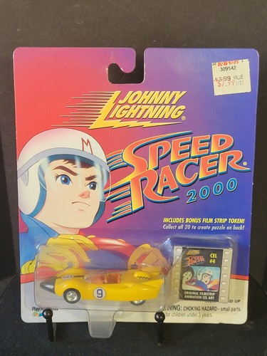 Speed Racer 2000 Johnny Lightning Vehicle Yellow #9 W/ Film Strip Token ...
