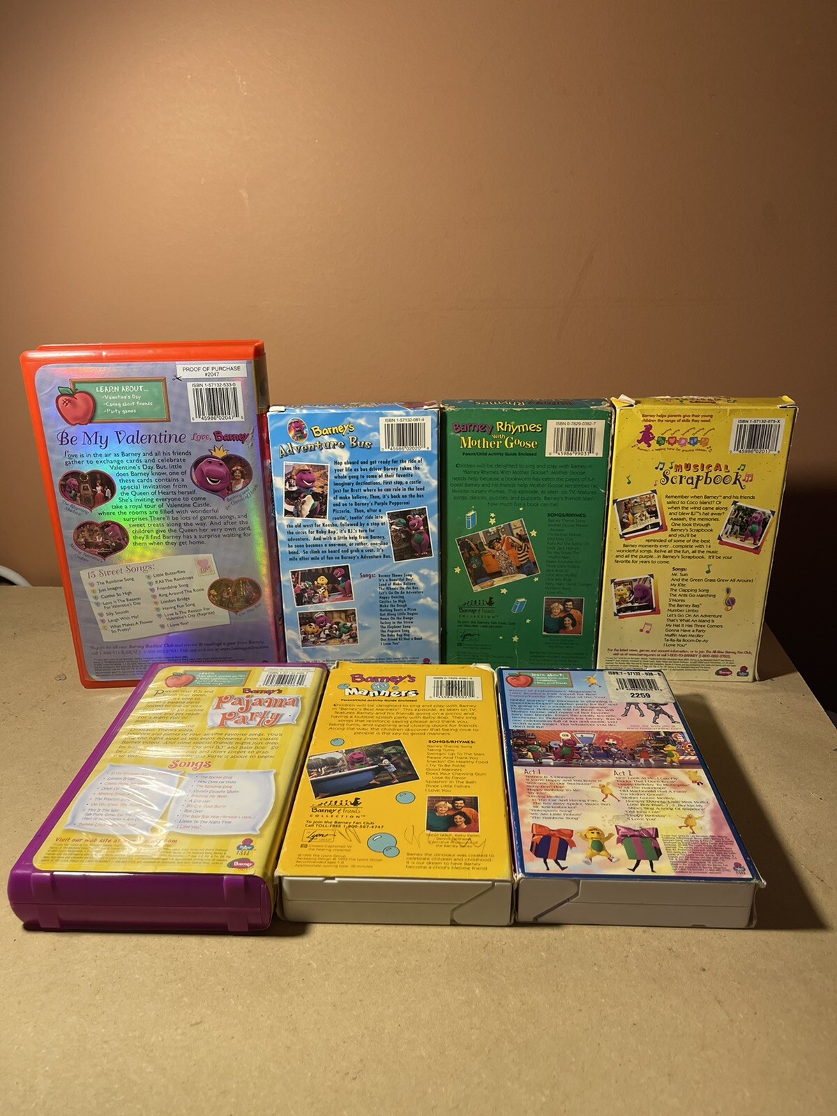 Vintage Lot of 7 Barney VHS Tapes Dinsosaur | Grelly USA