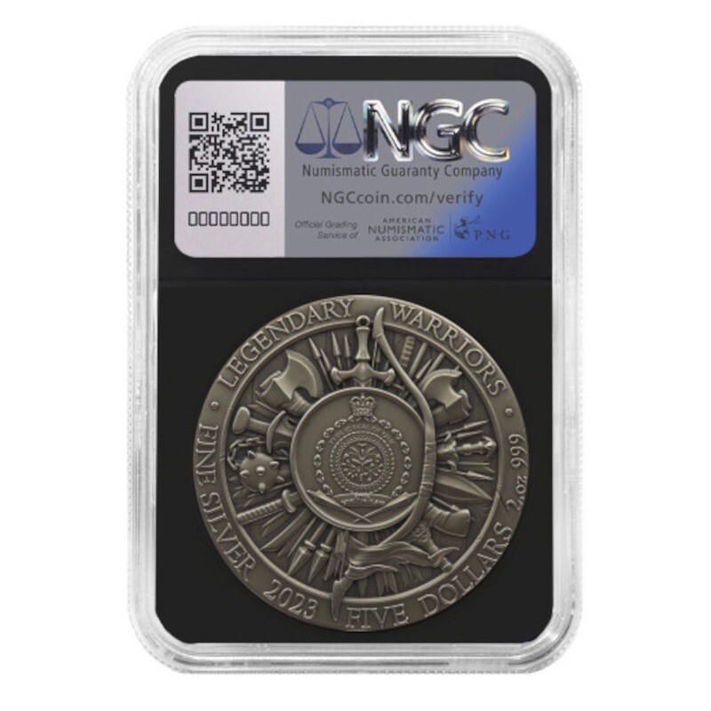 2 oz Legendary Warriors -CHOOSE ANY 5 Antique Gilded Silver Coins NGCX ...