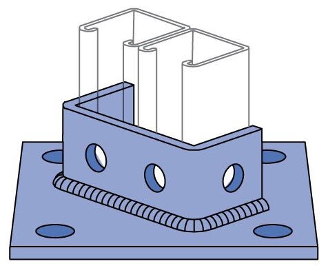 Unistrut P2073 EG, Channel Post Base, Post Base, 1 PC | eBay