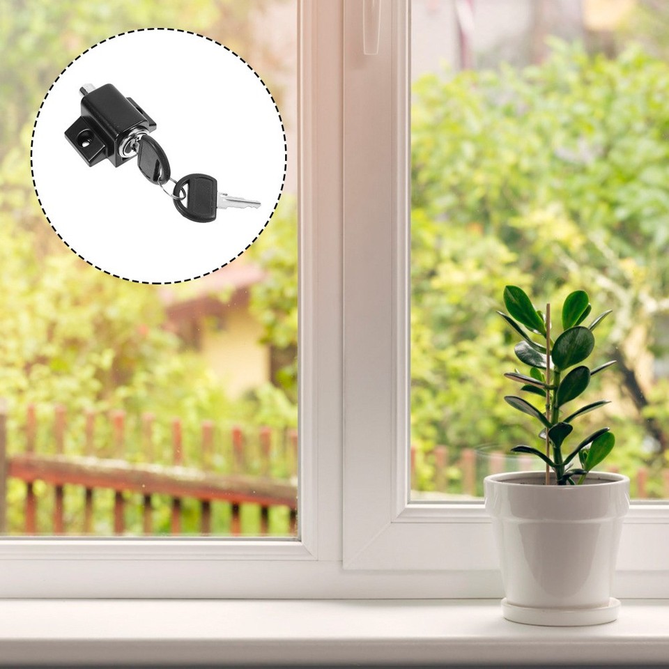 Children Safety Window Door Lock Sash Stopper Window Stopper with Key ...