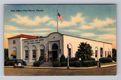 Florida FL Fort Pierce United States Post Office Vintage Postcard ...