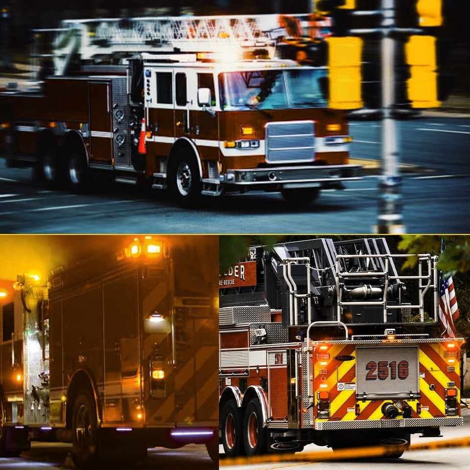 8pcs Amber LED Side Marker Light Truck Trailer Clearance Day Time ...