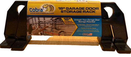 Cobra Storage Garage Door Storage Rack 18" Black ABS Plastic Fishing ...