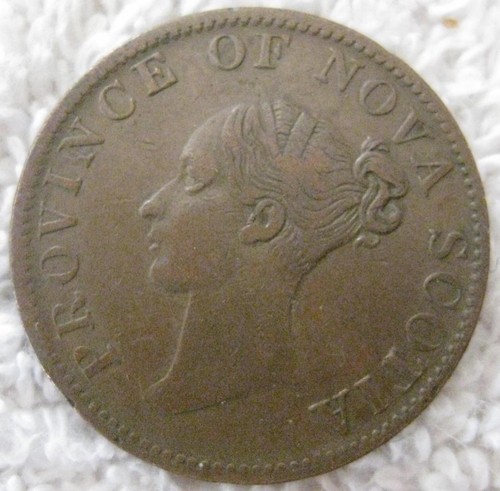 Canada token Province of Nova Scotia Queen Victoria 1840 1/2 token VF ...