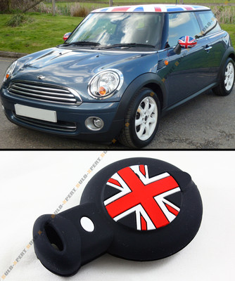 BLK UNION JACK SILICONE PROTECTIVE CASE COVER FOR MINI COOPER SMART CAR ...