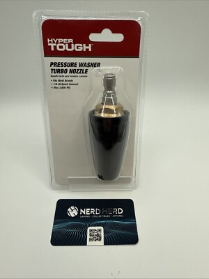 Hyper Tough TURBO PRESSURE WASHER NOZZLE 1/4" Quick Connect Max 3600 ...