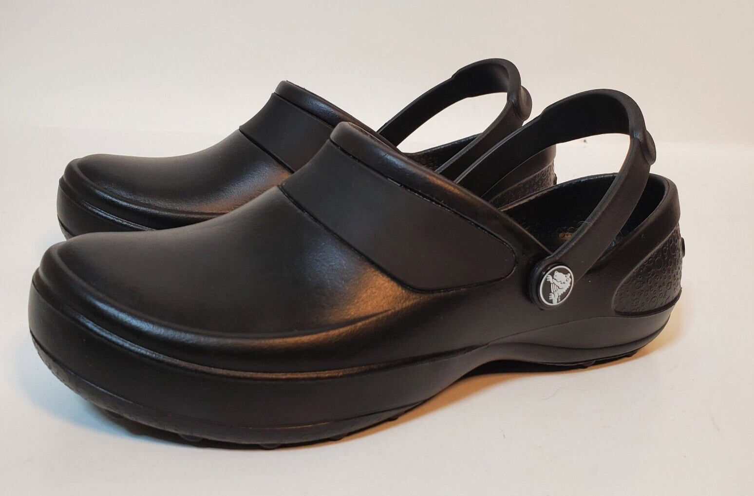 Crocs Womens Black Mercy Work Clogs Shoes Slip On Heel Backstrap SZ 6 ...