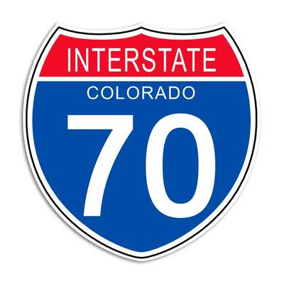 Interstate 70 Sticker - Colorado Highway Sign Decal Garage | eBay