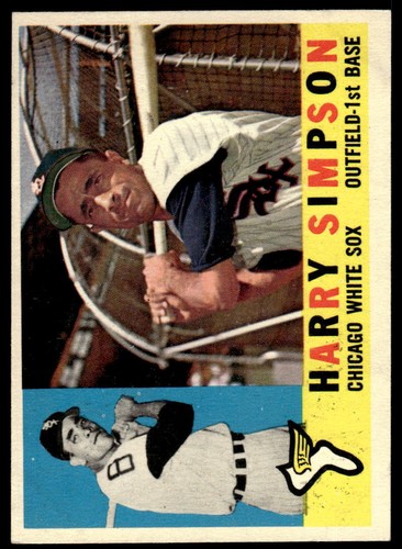 1960 TOPPS HARRY SIMPSON 180 EX BASEBALL CHICAGO WHITE SOX | eBay