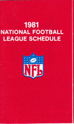 1981 NATIONAL FOOTBALL LEAGUE (NFL) POCKET SCHEDULE | eBay