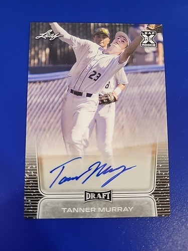 Tanner Murray Leaf Rookie Autograph 2020 Tampa Bay Rays | eBay