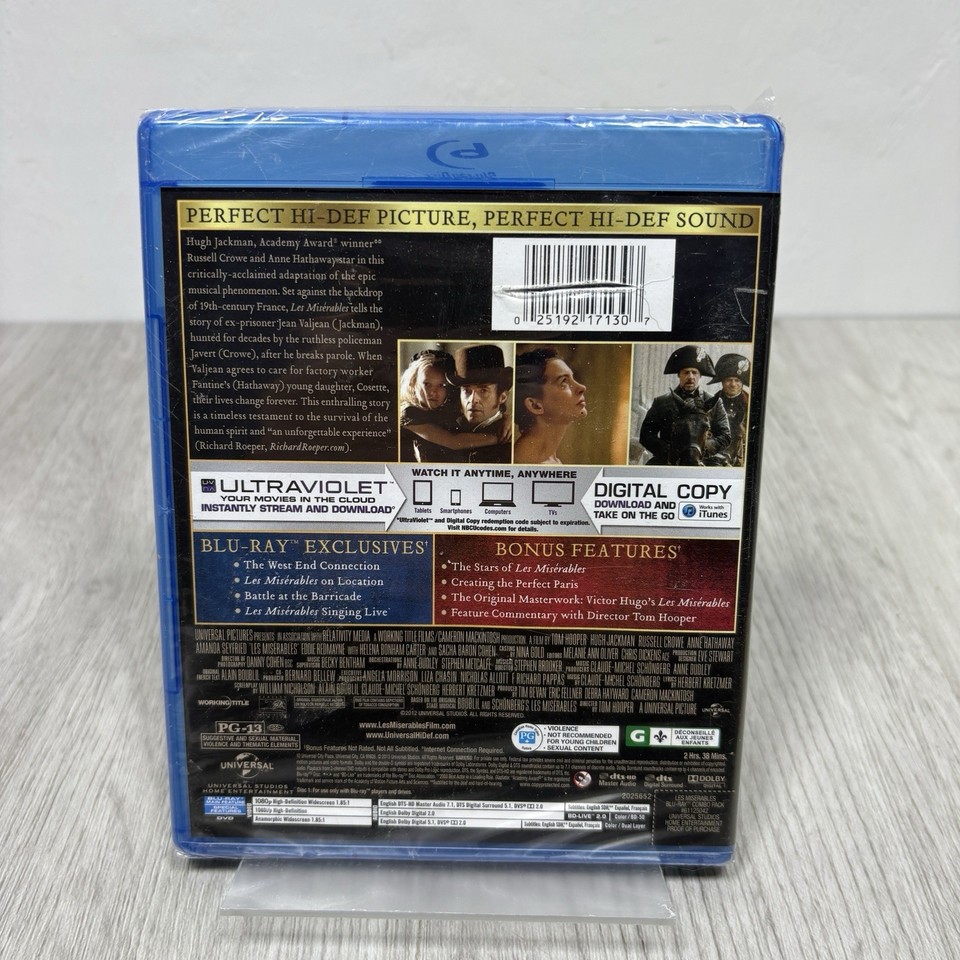 Les Miserables ( Blu-ray ) Brand New Sealed - Additional DVD's Ship ...