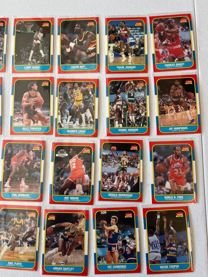 1986 FLEER BASKETBALL LOT OF 64 WITH DUPLICATES. LOTS OF ROOKIES | eBay