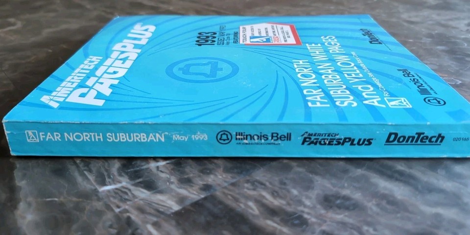 1993 Ameritech PagesPlus Far North Suburban White & Yellow Pages Phone ...